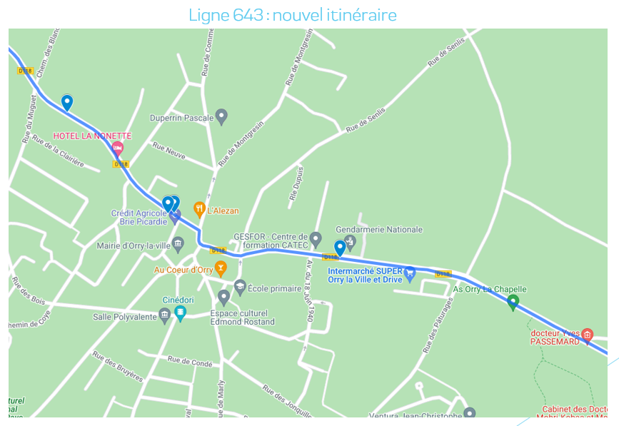 Modification de l’itinéraire de la ligne régulière de bus n°643 - Orry ...